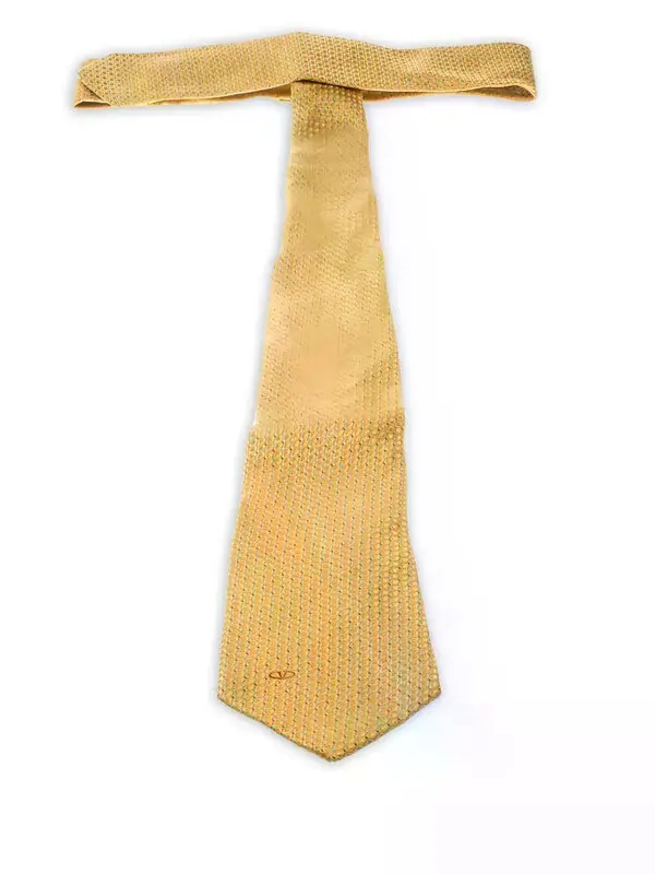 Valentino Garavani Patterned Silk Tie - Yellow