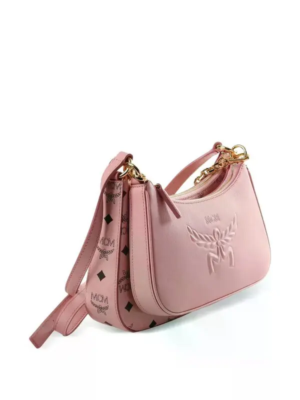 Mcm Logo-embossed Chain Clutch Bag