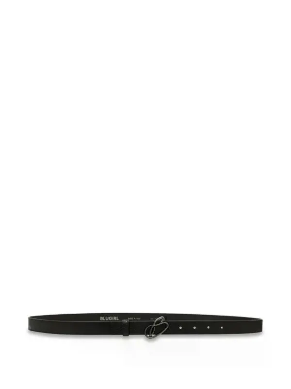 BLUGIRL Logo Buckle Belt - Black