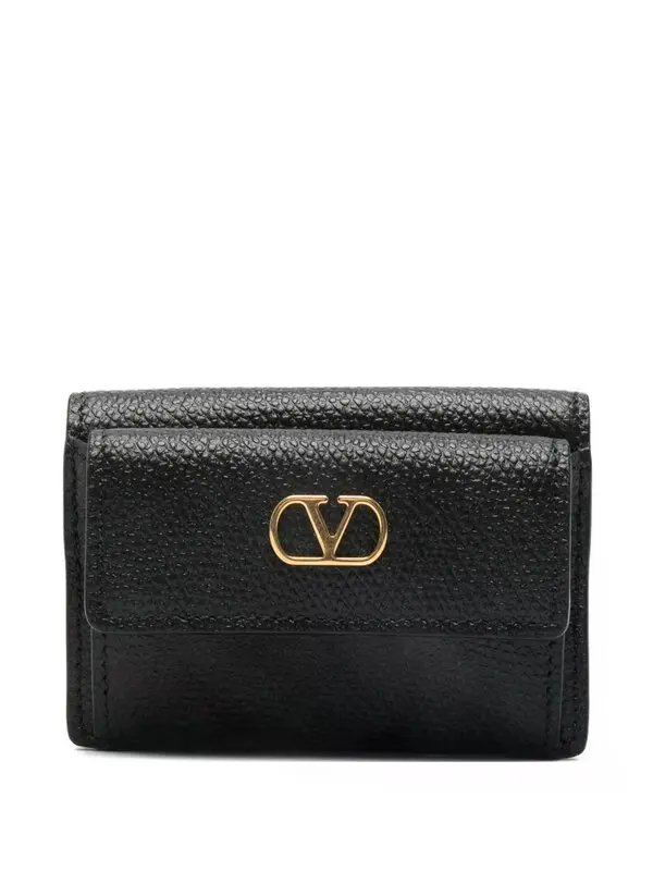 Valentino Garavani Vlogo Leather Wallet - Black