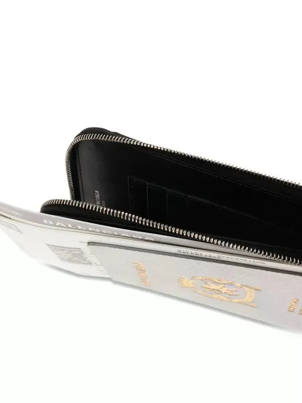 Balenciaga Passport-motif Leather Phone Holder