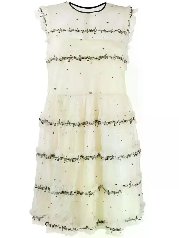 Red Valentino Tulle Tiered Mini Dress
