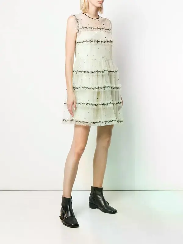 Red Valentino Tulle Tiered Mini Dress