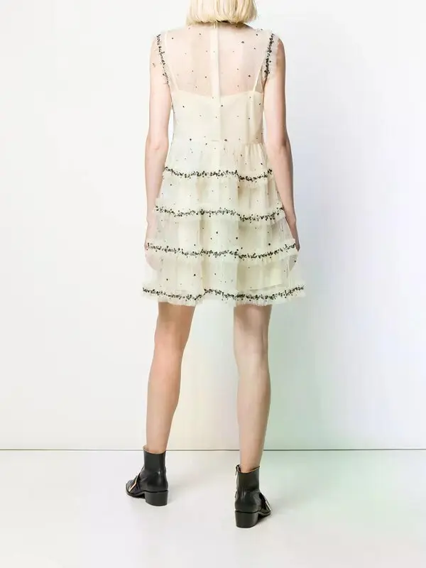 Red Valentino Tulle Tiered Mini Dress