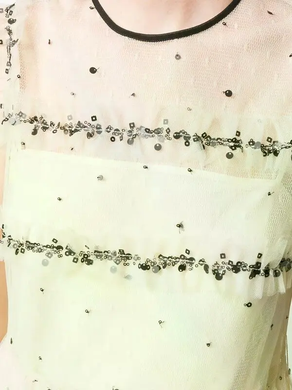 Red Valentino Tulle Tiered Mini Dress