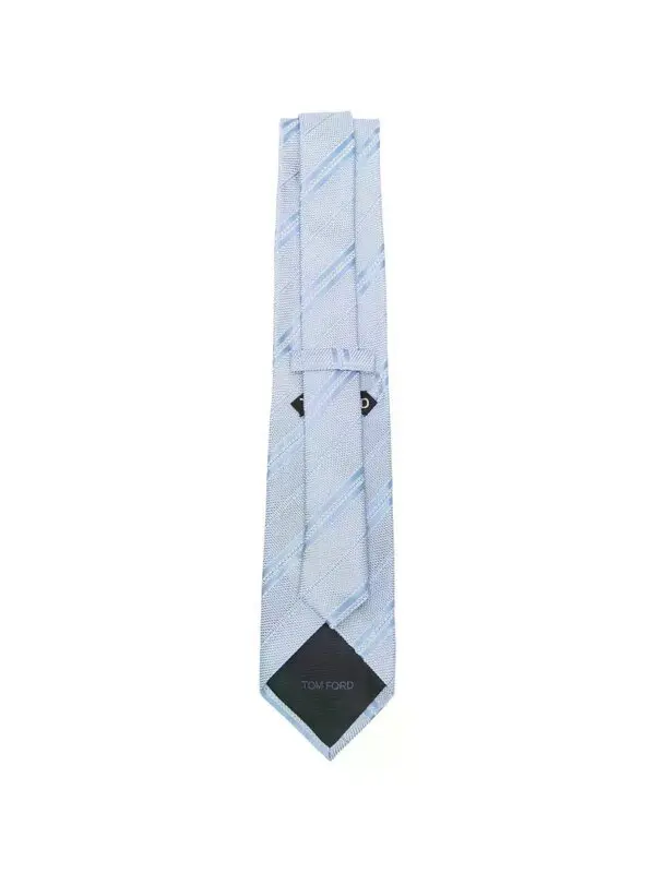 TOM FORD Striped Tie - Blue