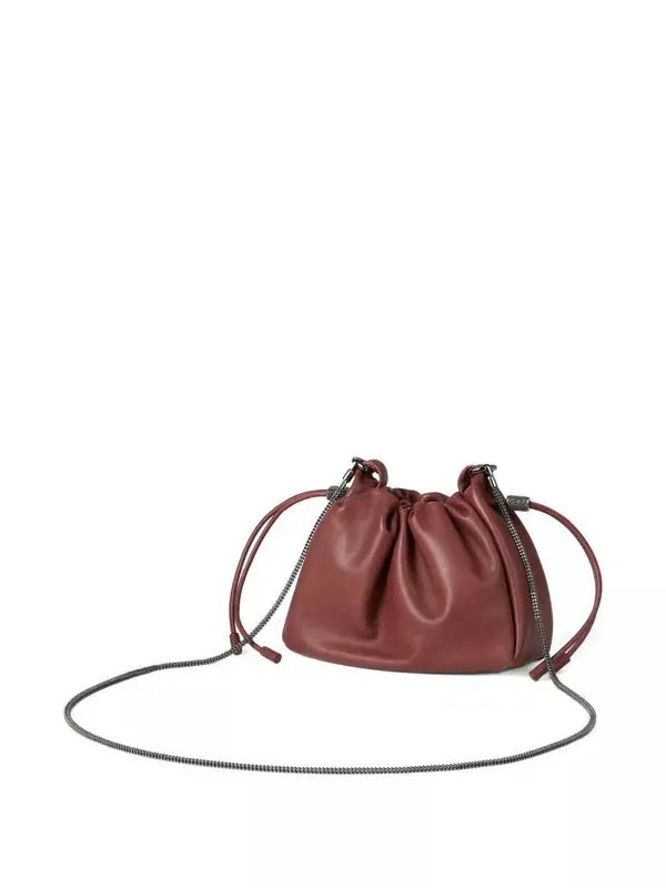 Brunello Cucinelli Mini Mellow Bucket Bag - Red