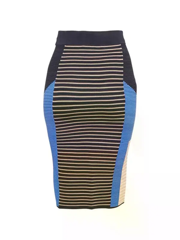 Simkhai Geometric-pattern Knit Midi Skirt