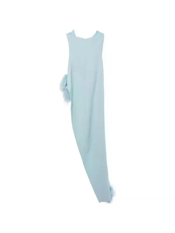 David Koma Feather Asymmetric Dress