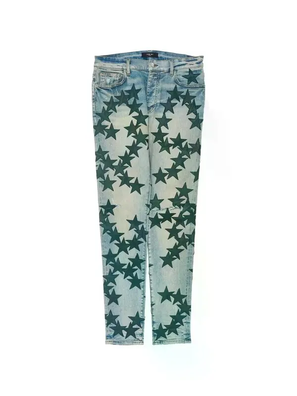 Amiri Star-patch Jeans - Blue