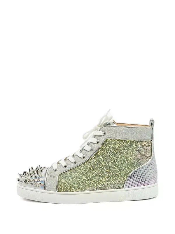 CHRISTIAN LOUBOUTIN Pik Pik Iridescent Crystal Trainers