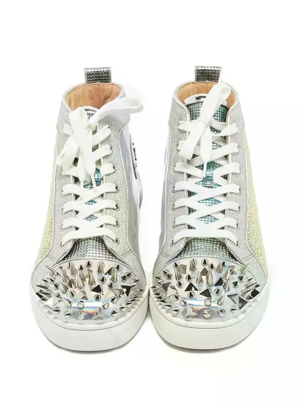 CHRISTIAN LOUBOUTIN Pik Pik Iridescent Crystal Trainers