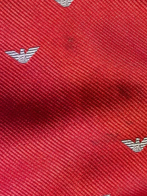 Emporio Armani Logo-jacquard Tie - Red