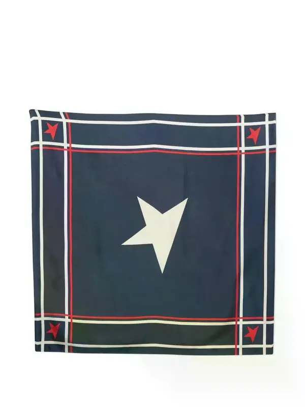 GOLDEN GOOSE Star-print Scarf - Blue
