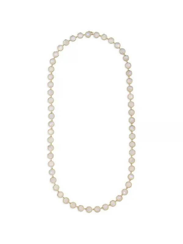Irene Neuwirth Rainbow Cabochon Moonstone Necklace - Gold