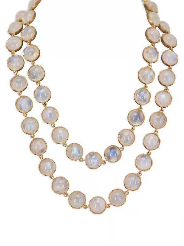 Irene Neuwirth Rainbow Cabochon Moonstone Necklace
