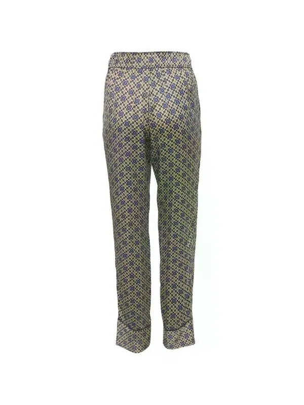 Sandro Floral Satin Straight Trousers