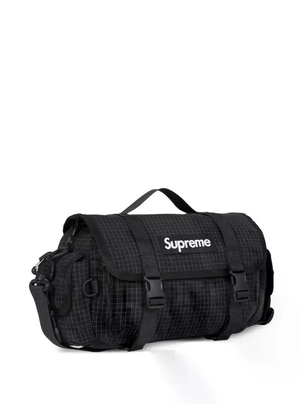 Supreme Mini Grid Duffle Bag - Black | Editorialist