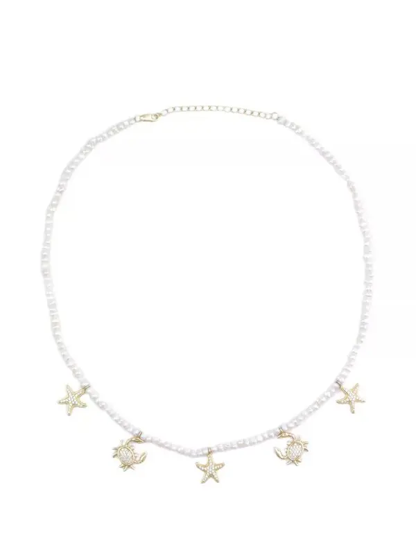 ESHVI Lunar Tide Pearl Necklace - White