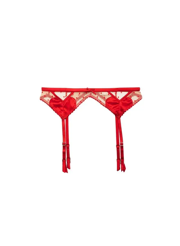 Fleur Du Mal Amour Garter Belt - Rouge