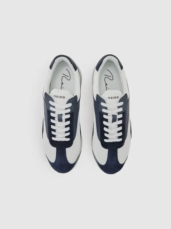 REISS Emmett V2 Trainers - Navy/white