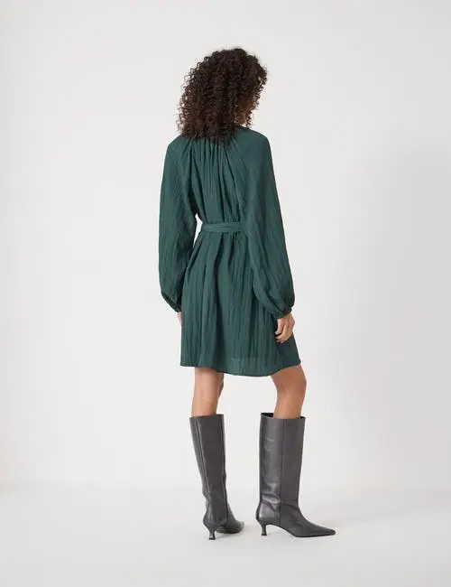 HUSH Ruffled Long Sleeve Mini Dress