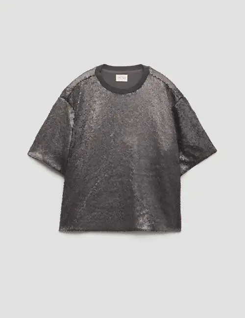 HUSH Holly Matte Sequin T-shirt