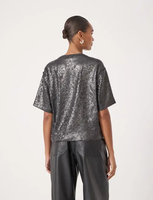 HUSH Holly Matte Sequin T-shirt