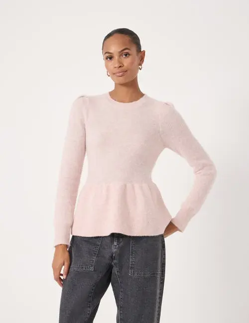 HUSH Wool Blend Peplum Top