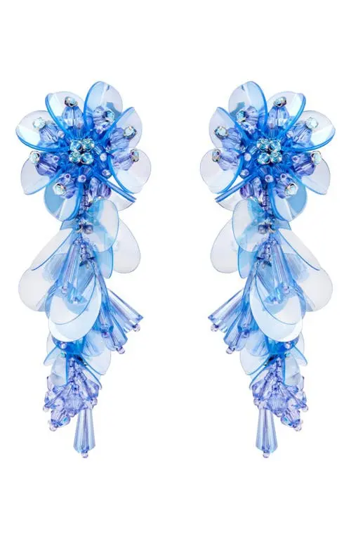 Oscar De La Renta Bouquet Tassel Drop Earrings - Sky