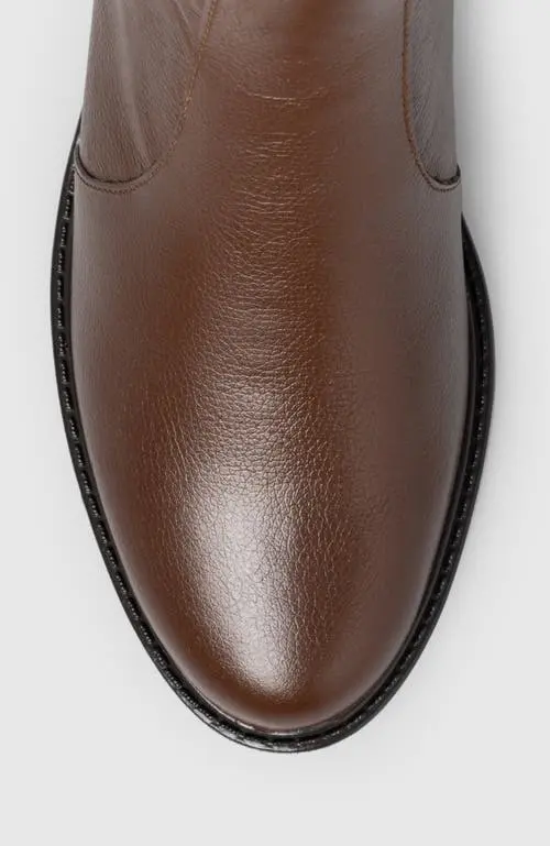 MANELA Leather Chelsea Booties - Brown