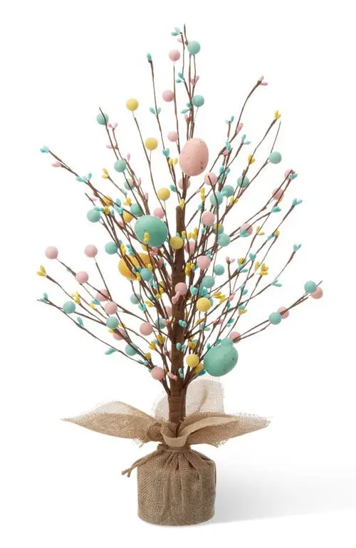 GLITZHOME 18"h Easter Egg Table Tree Decor - Blue