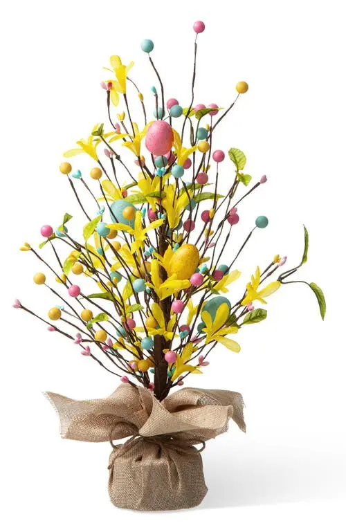 GLITZHOME 18"h Easter Egg Table Tree Decor - Yellow