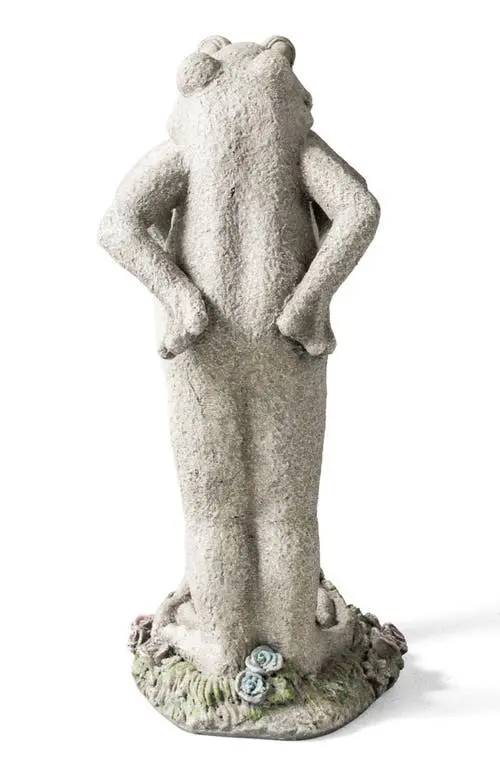 GLITZHOME 15.25"h Resin Kissing Frogs Statue