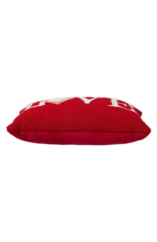 GLITZHOME 18"l Valentine's Hooked Love Pillow