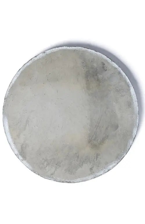 GLITZHOME Set Of 2 Cement Flower Textured Stepping Stones