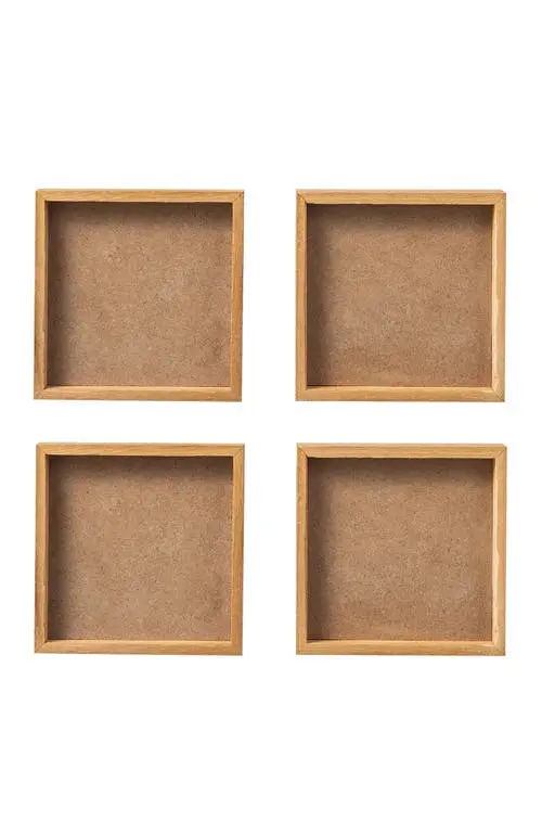 GLITZHOME 4"h Set Of 4 Valentine's Wooden Block Table Decor