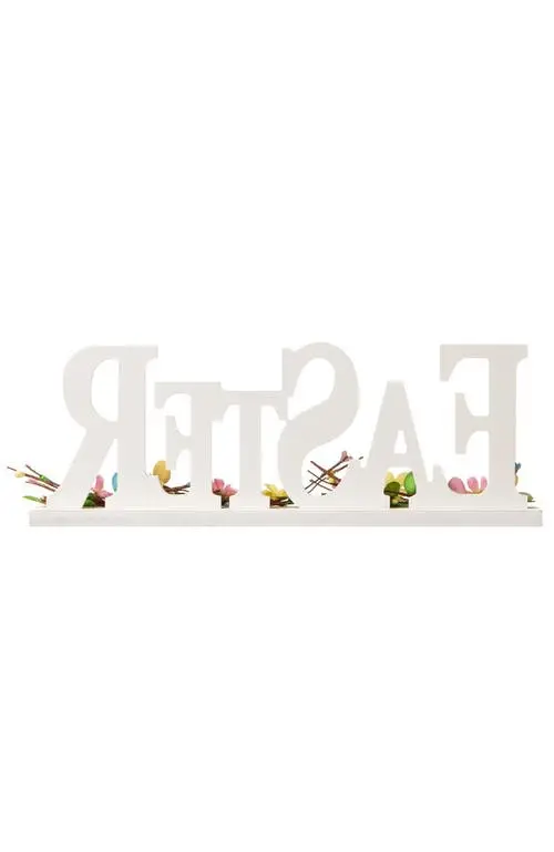 GLITZHOME Wooden Happy Easter Table Decor