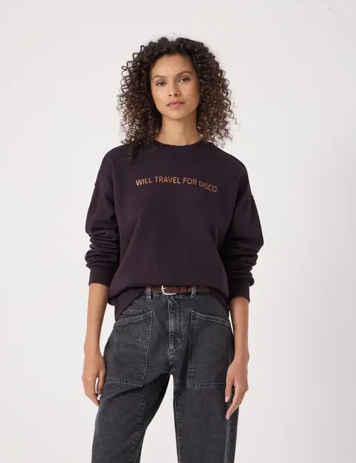 HUSH Disco Embroidery Cotton Sweatshirt