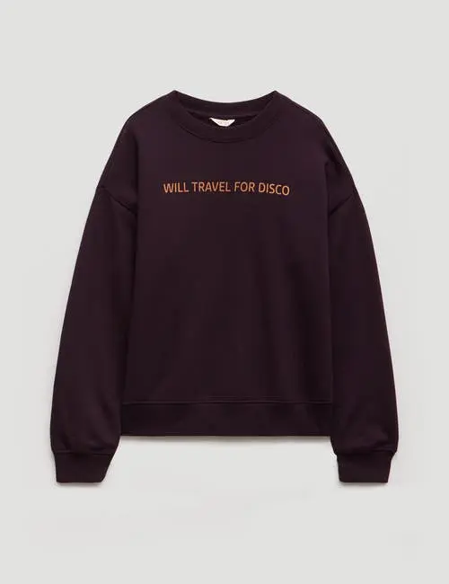 HUSH Disco Embroidery Cotton Sweatshirt