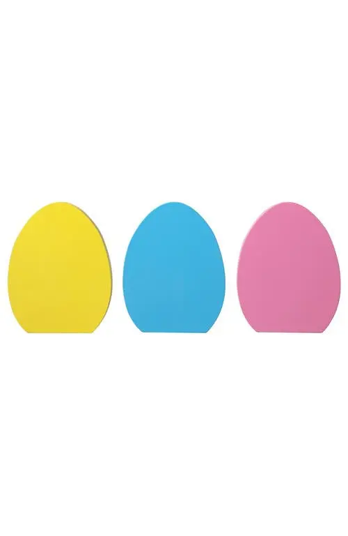 GLITZHOME Set Of 3 Easter Wooden Easter Egg Table Decor