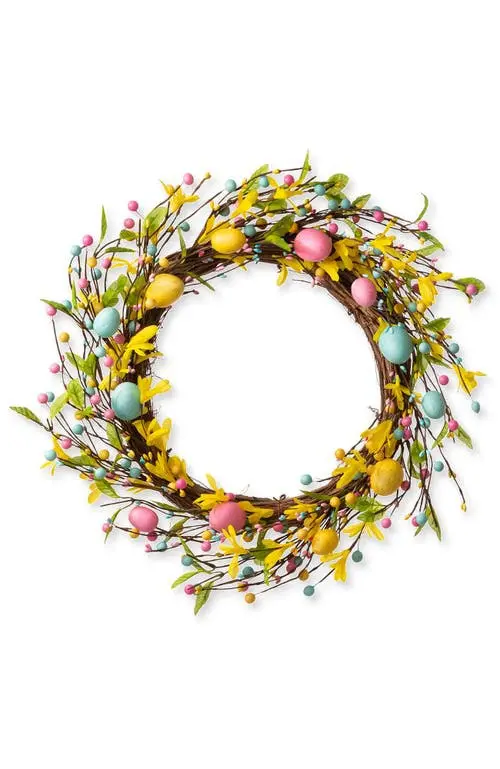 GLITZHOME 22"d Easter Egg Wreath