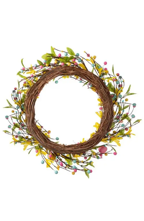 GLITZHOME 22"d Easter Egg Wreath