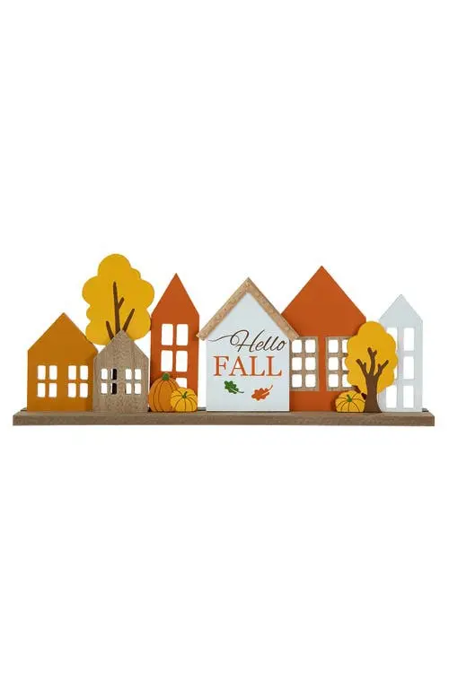 GLITZHOME Fall Wooden House Table Decor