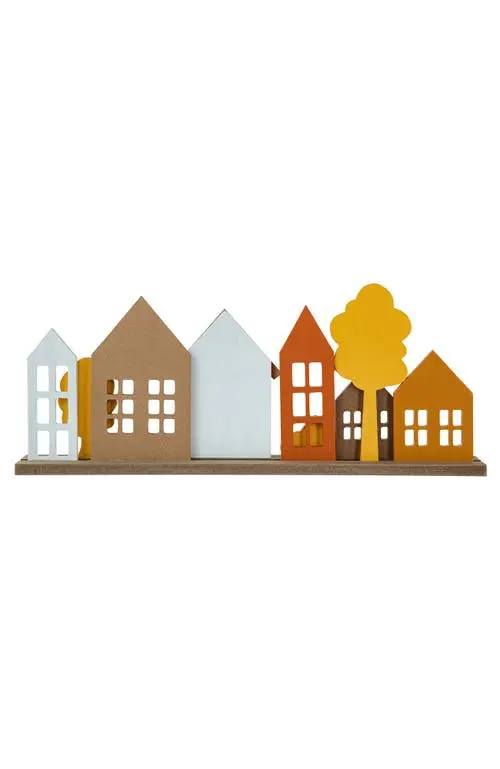GLITZHOME Fall Wooden House Table Decor
