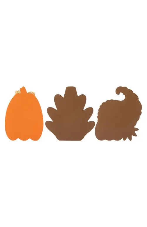 GLITZHOME Set Of 3 Thanksgiving Wooden Pumpkin Turkey Table Decor