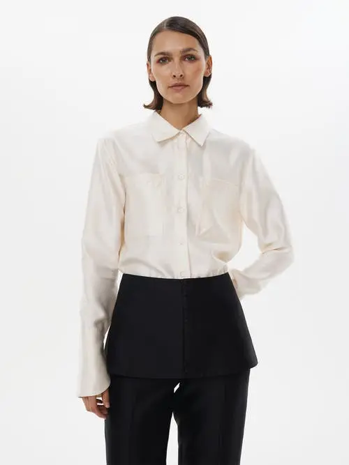 ALAS Silk-wool Mini Skirt - Black