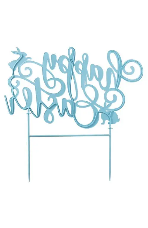 GLITZHOME 24"l Metal Happy Easter Yard Stake