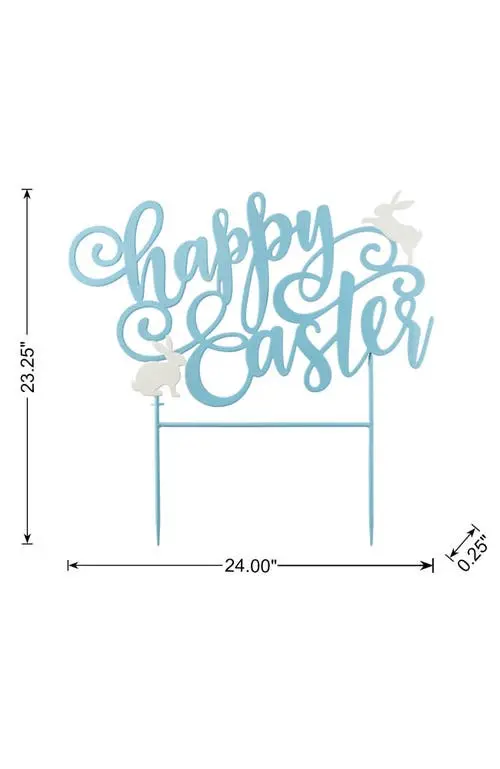 GLITZHOME 24"l Metal Happy Easter Yard Stake