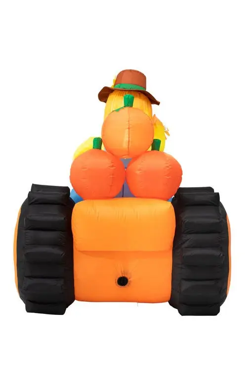GLITZHOME 7ft Fall Lighted Inflatable Tractor Decor